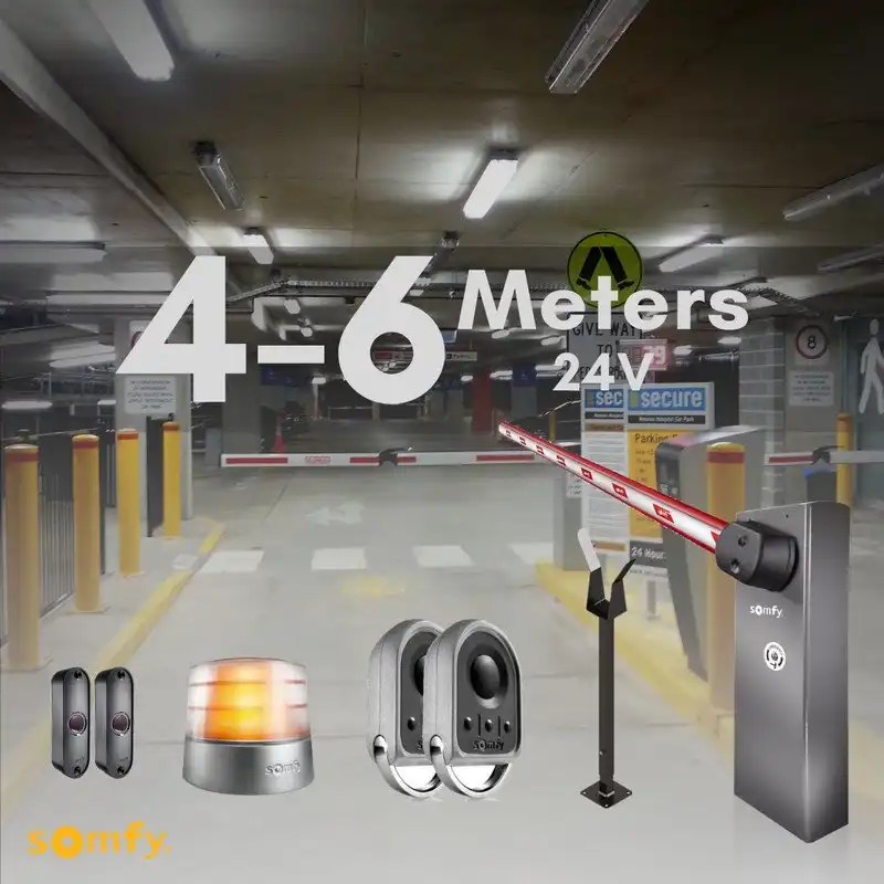 Somfy Boom Barrier 4 to 6 Meters for Parking or Garage - Smart Security