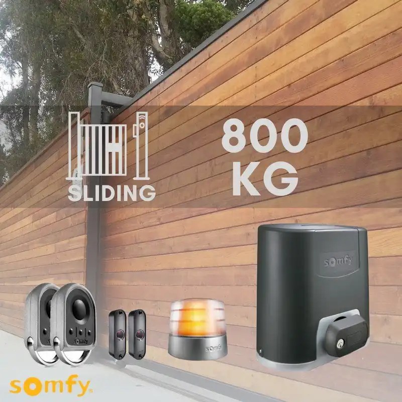 Somfy 800KG Sliding Gate Motor Kit Automatic Electric Door with Remote ...