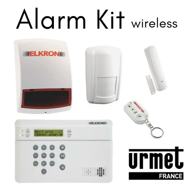 Elkron Wireless Intrusion Alarm Kit with a Loud Siren and a Landline ...